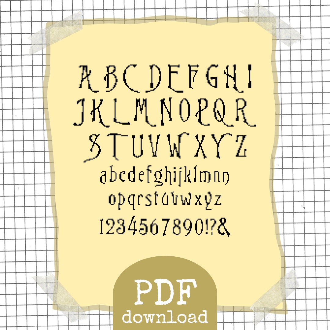 Victorian Swash Font Modern Counted Cross Stitch Pattern - Etsy