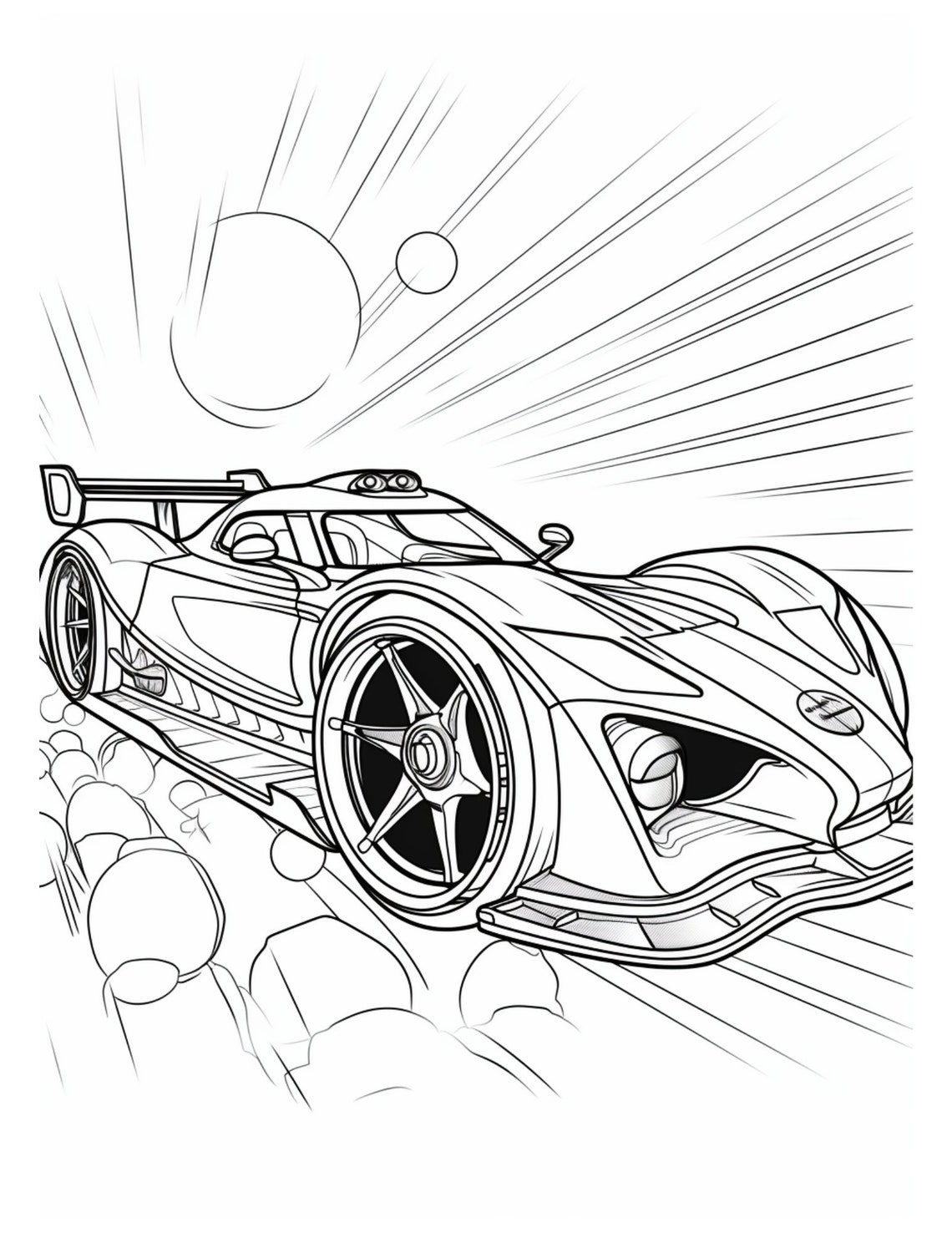 Sports Cars Coloring Pages for Kids, Digital Coloring Pages, Great Gift ...