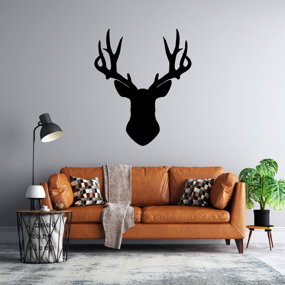 Metal Wall Art Buck Head, Metal Wall Art, Gift for Deer Lovers, Buck ...