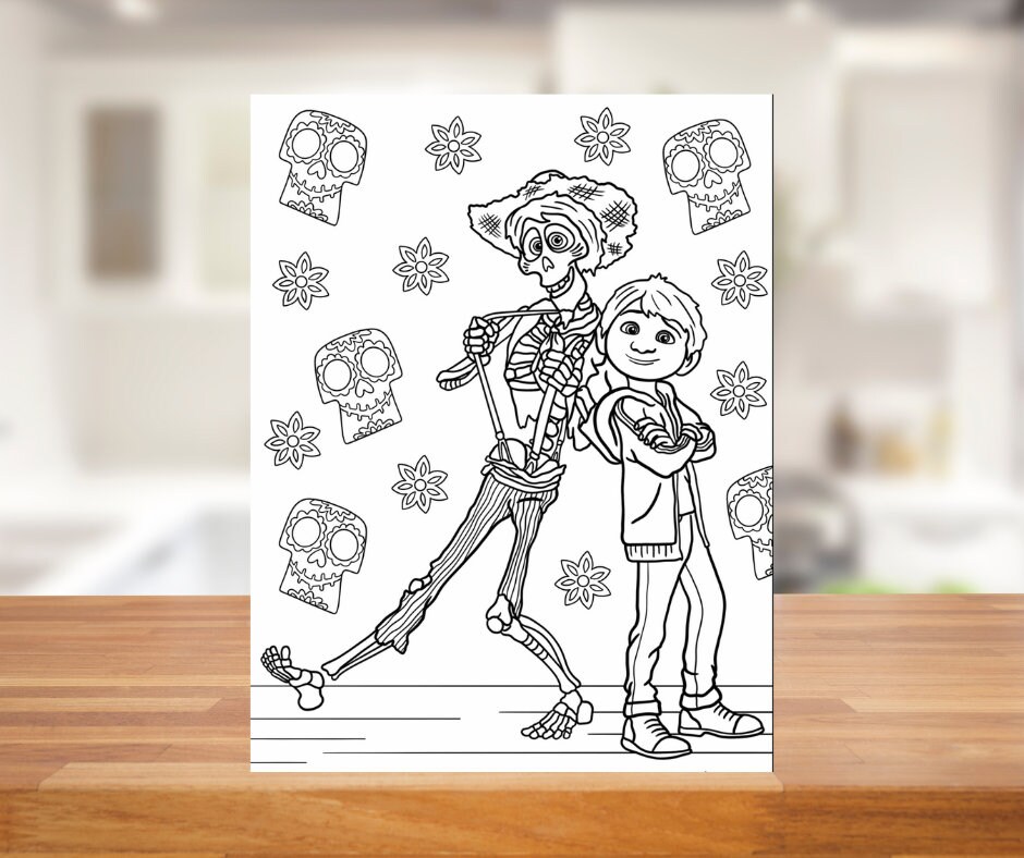 COCO Printable Coloring Pages - Etsy