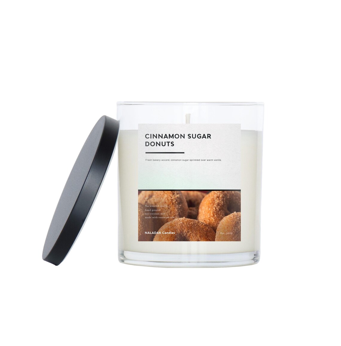 Cinnamon Sugar Donuts Candle, Cinnamon Doughnut Scented Candle, Sugared ...