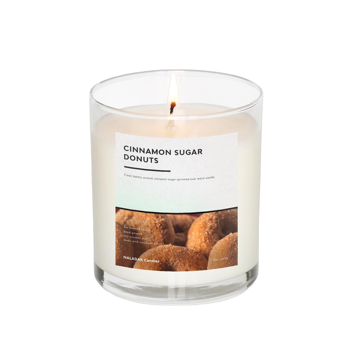 Cinnamon Sugar Donuts Candle, Cinnamon Doughnut Scented Candle, Sugared ...
