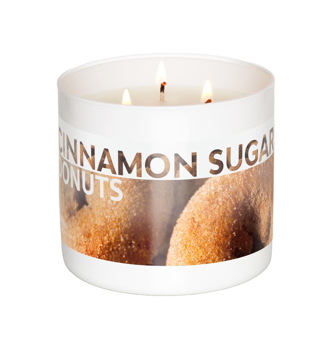 Cinnamon Sugar Donuts 3-wick Scented Candle | Cinnamon Donut Candle ...