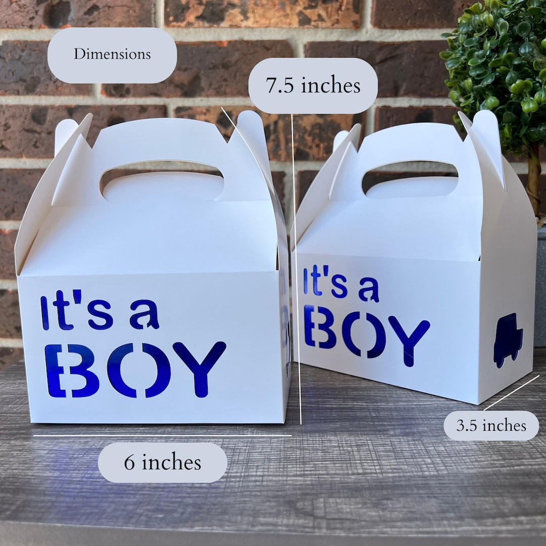 Gable Box Its a Boy, Favor Box for Baby Shower, Newborn Boxes for ...