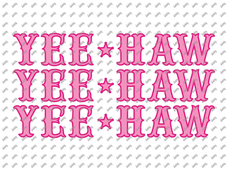 Pink Yee-haw SVG EPS PNG Yeehaw Sublimation Yeehaw Cricut - Etsy