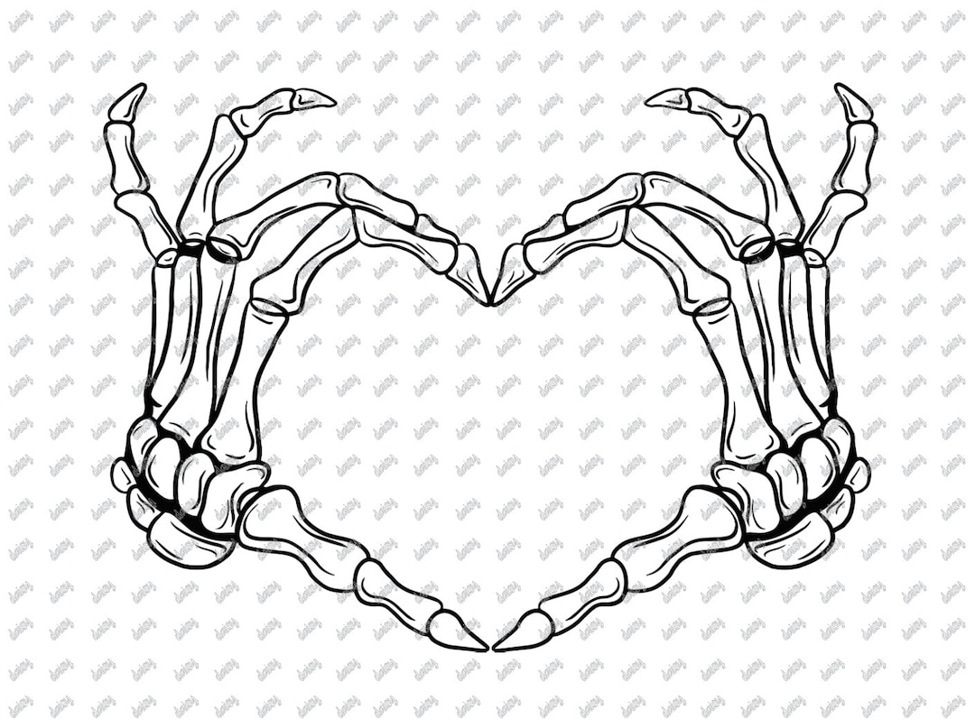 Skeleton Heart Hands Svg Skeleton Hands Svg Skeleton Svg Cut File