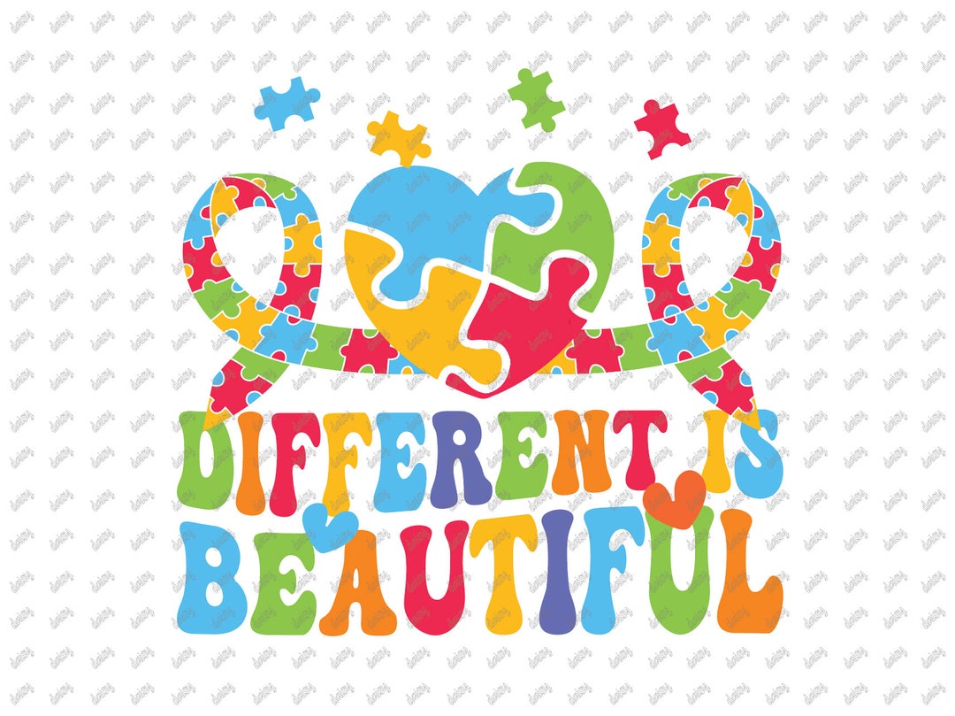 Different is Beautiful Autism Png, Autism Png, Autism Heart Png, Autism ...