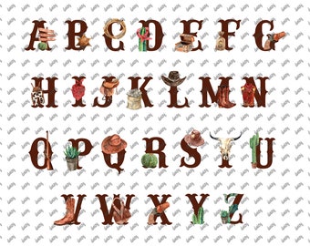 Wild West Alphabet - Etsy