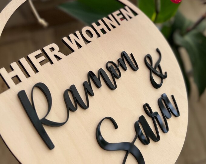 Live Here Door Sign Wooden Sign Personalized. - Etsy