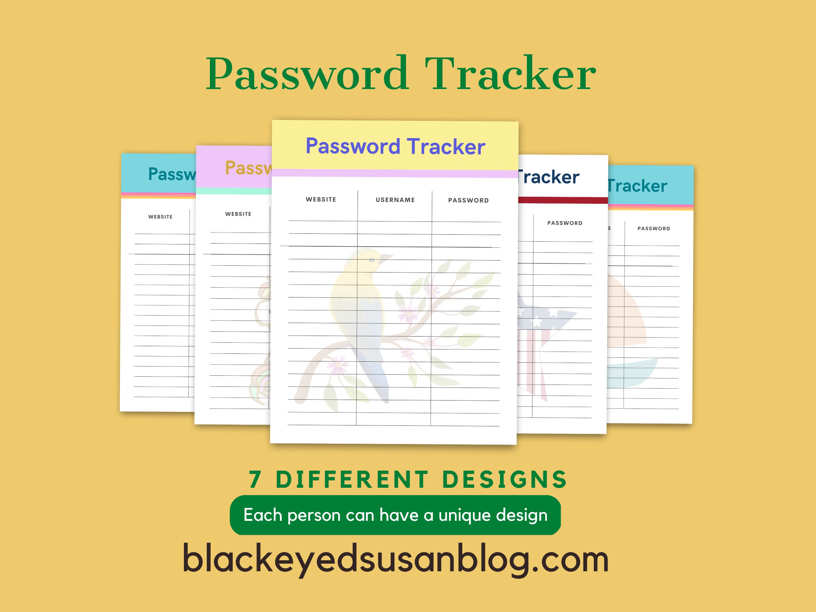 Password Tracker Printable, Password Organizer, Password Log, Password ...