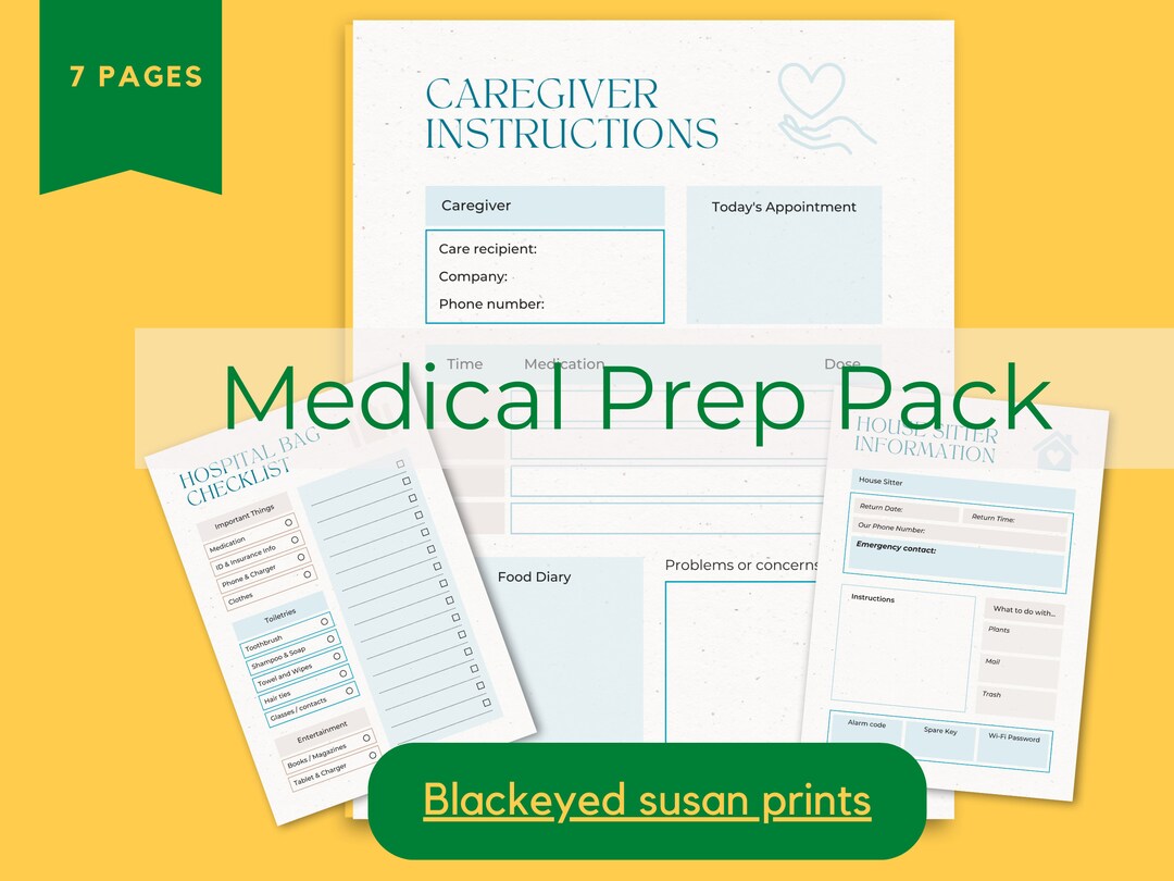 Medical Preparation Pack Be Ready for the Unexpected 7 Pg. Medical ...