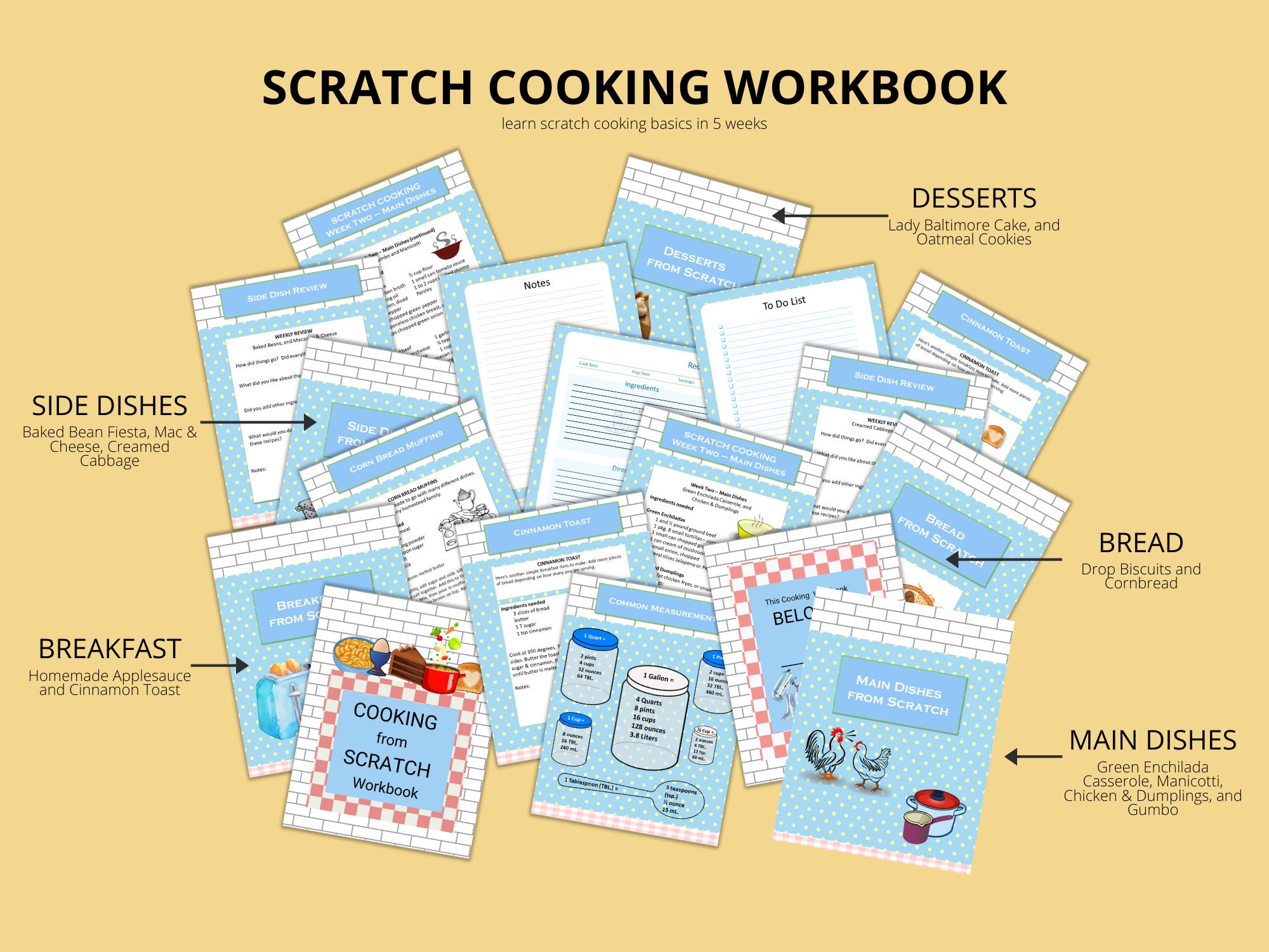 Scratch Cooking Workbook 47 Pages Learn to Make Tasty Food at Home - Etsy