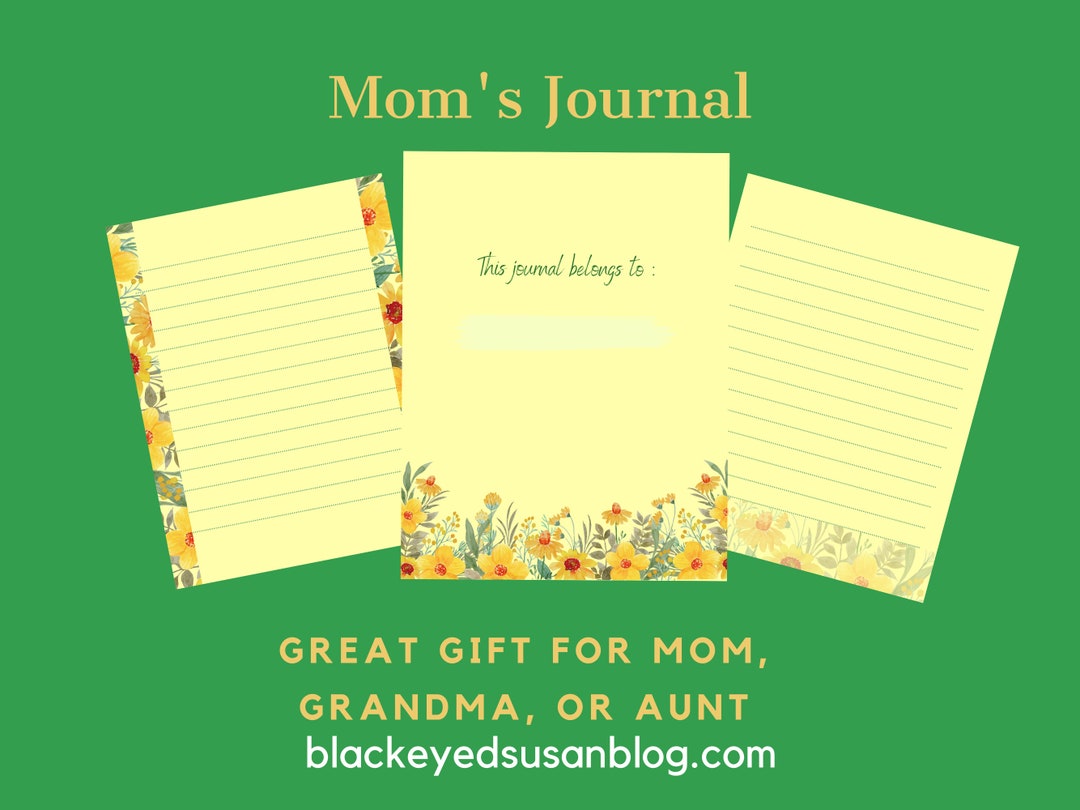 Moms Journal Printable Memory Journal Colorful Pages Instant Download ...