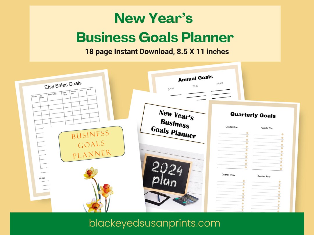 Business Goals Planner, Set SMART Goals for Your Business in This New ...