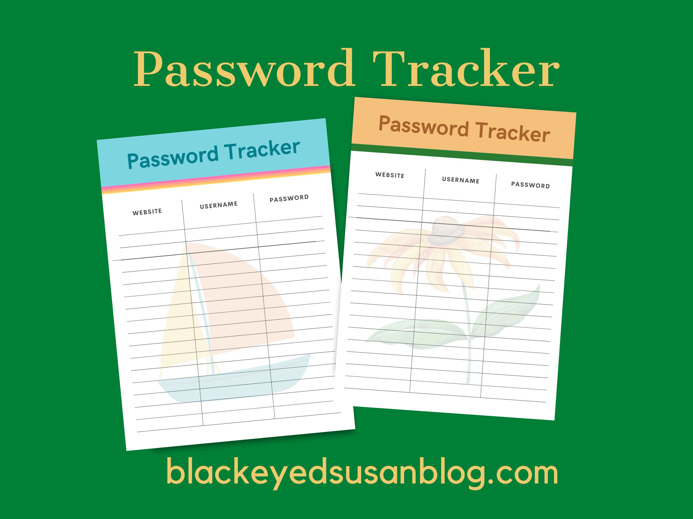 Password Tracker Printable, Password Organizer, Password Log, Password ...