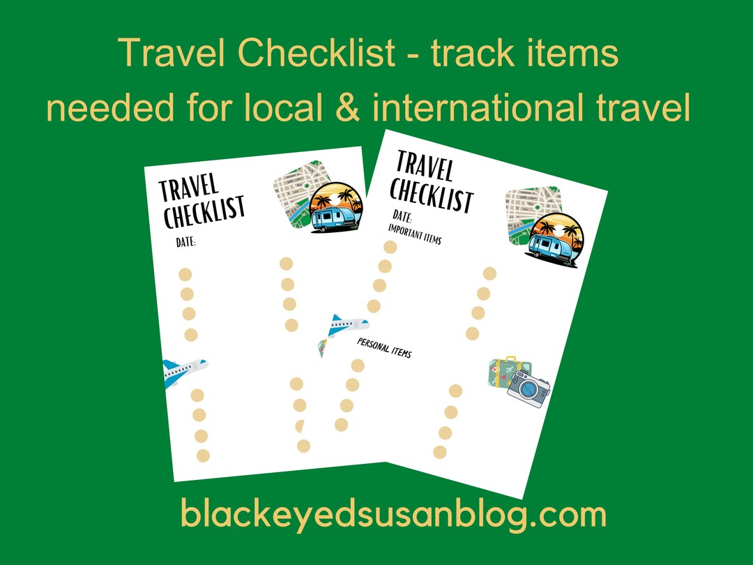 Travel Checklist - Plan All Your Travel Needs for International and ...