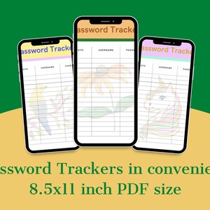 Password Tracker Printable, Password Organizer, Password Log, Password ...