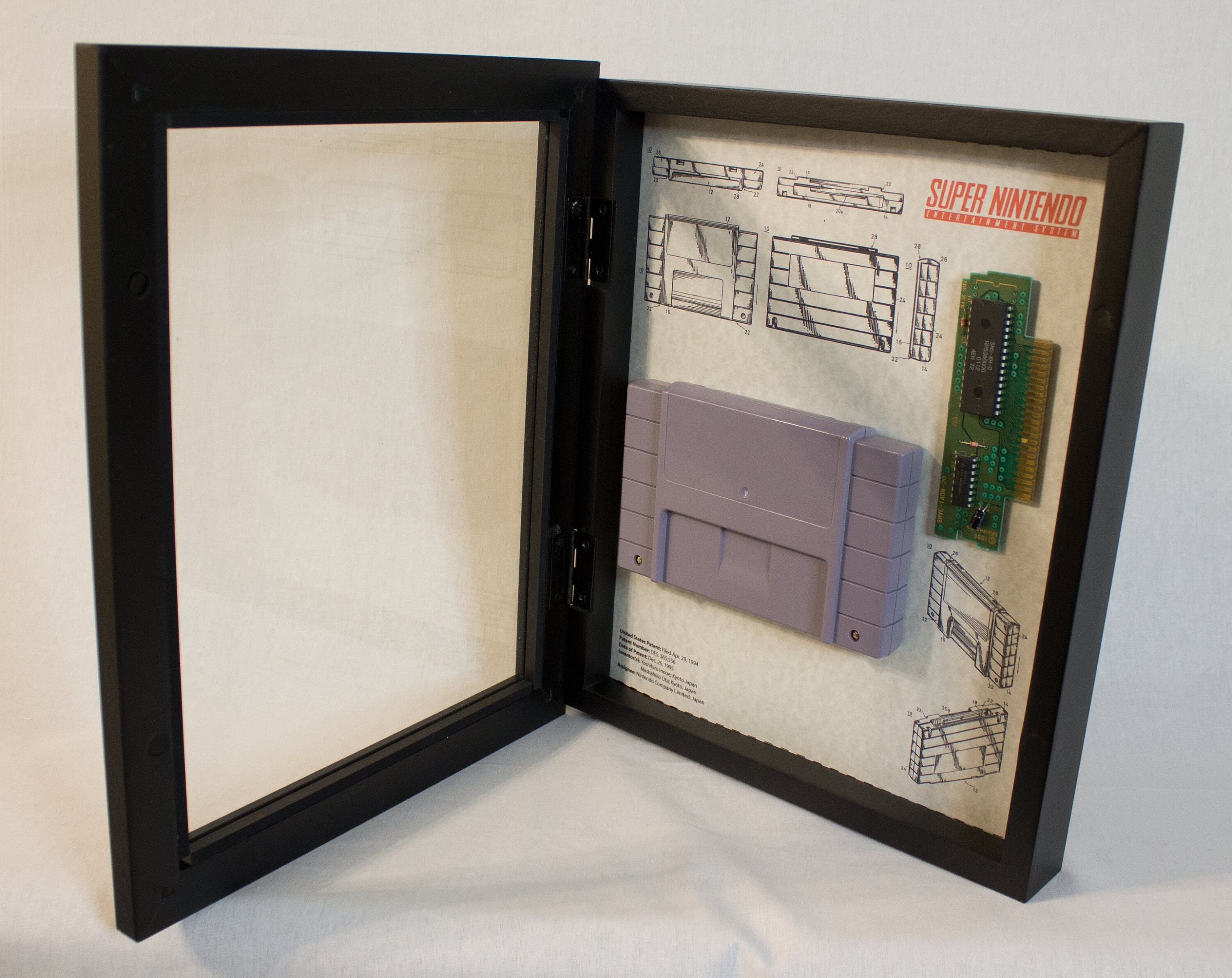Super Nintendo Game Shadowbox | Nintendo Wall Art | Game Patent | Gift ...