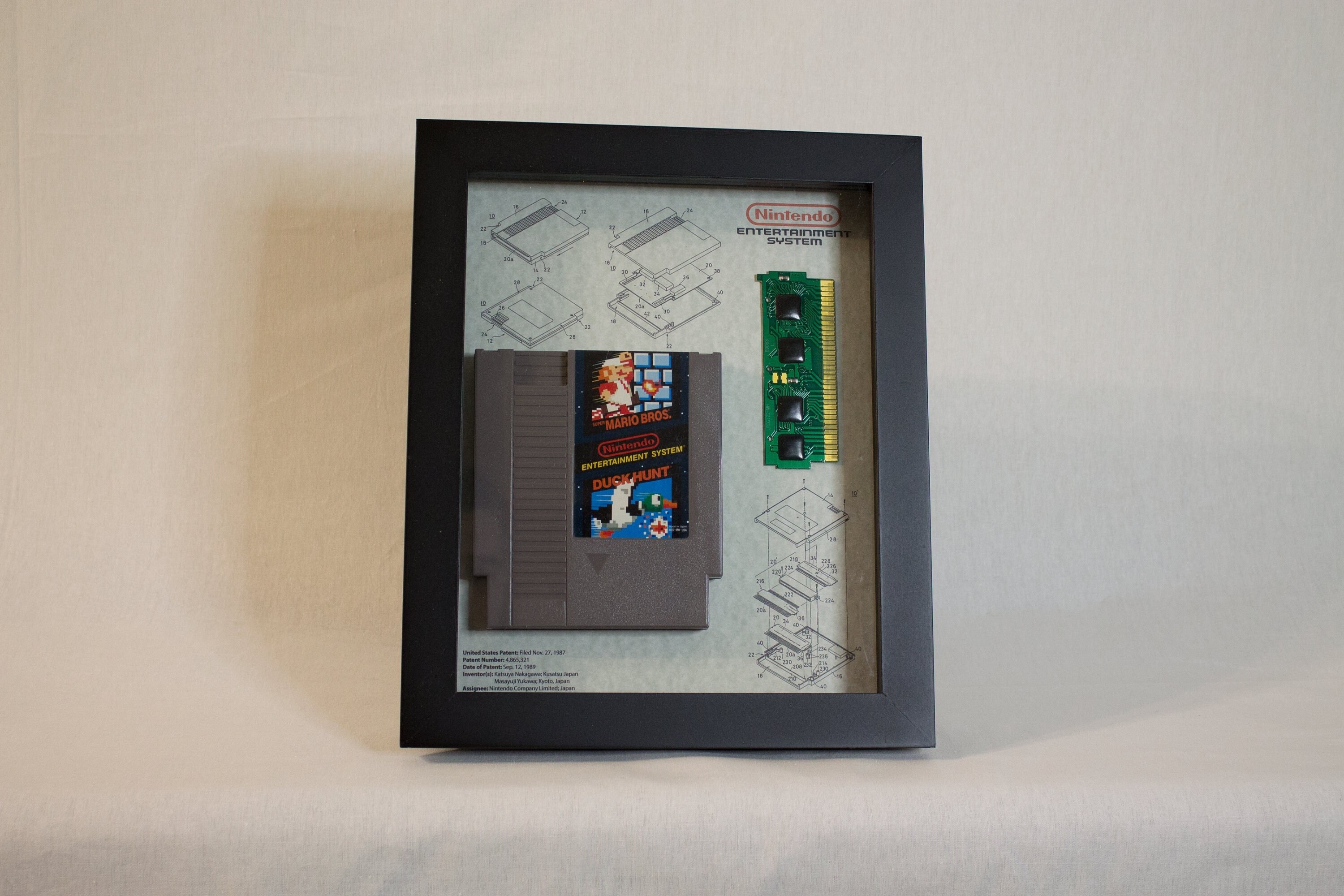 Nintendo Game Shadowbox | Nintendo Wall Art | Game Patent | Gift for ...