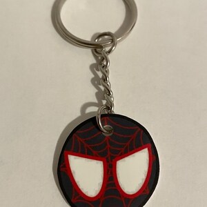 Spiderman Inspired Keychains // Handmade Matching Plastic Keychains - Etsy