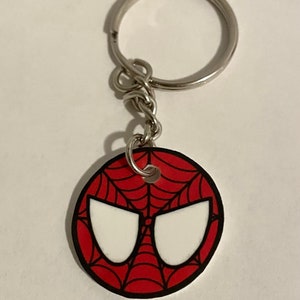 Spiderman Inspired Keychains // Handmade Matching Plastic Keychains - Etsy