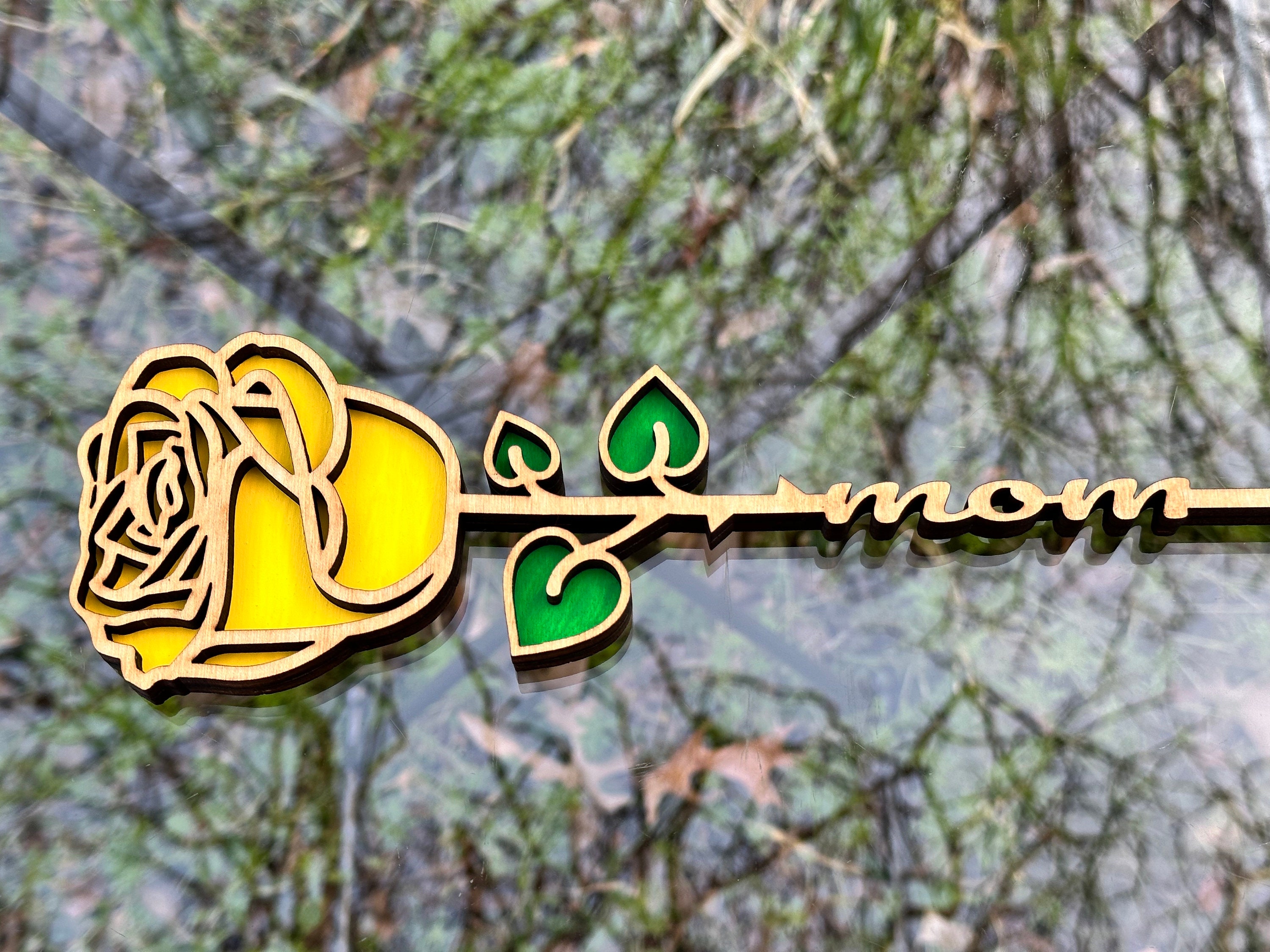 Custom Mother's Day Rose, Wood Rose, Mom Rose, Everlasting Rose, Gift ...