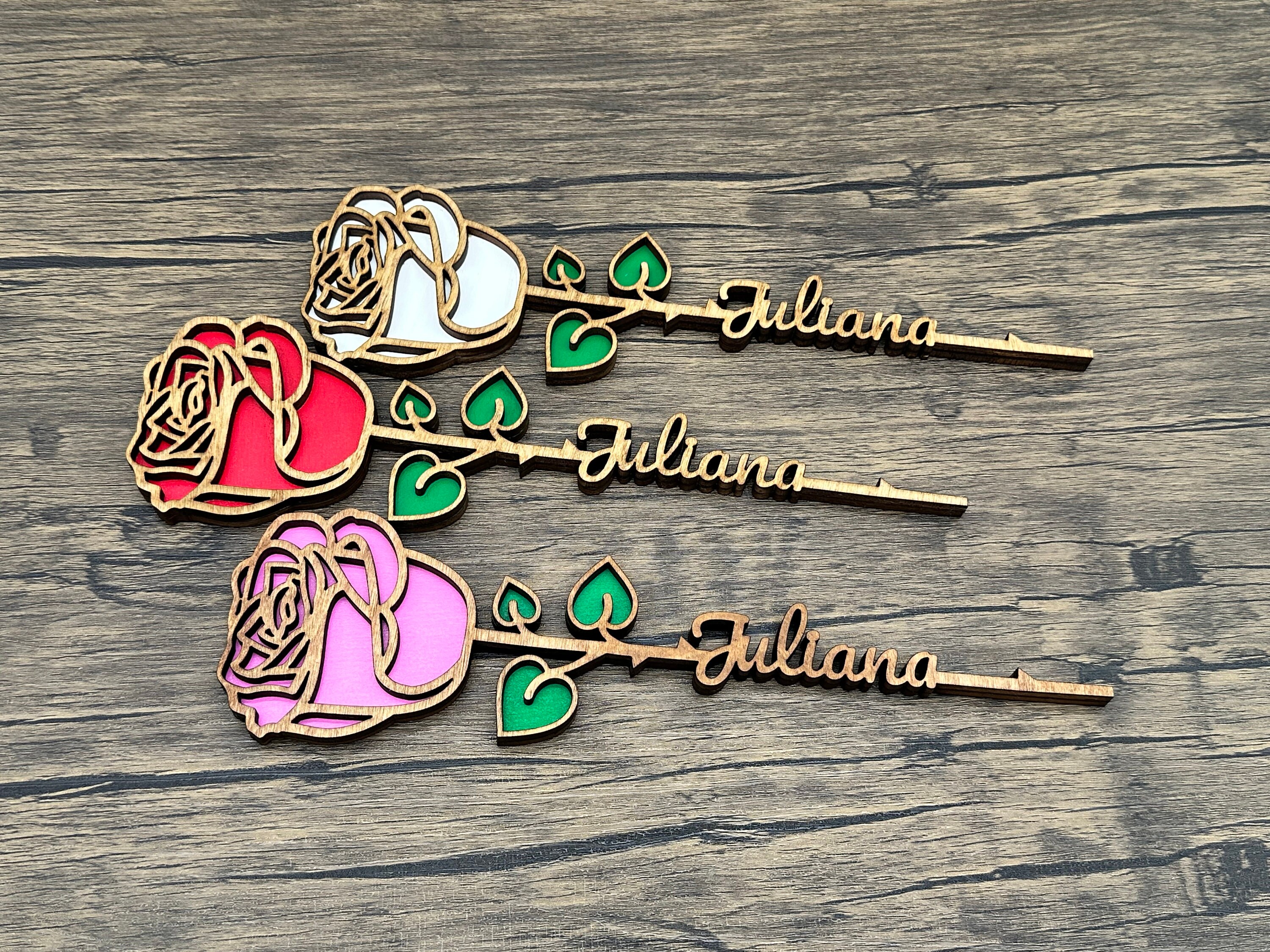 Custom Mother's Day Rose, Wood Rose, Mom Rose, Everlasting Rose, Gift ...