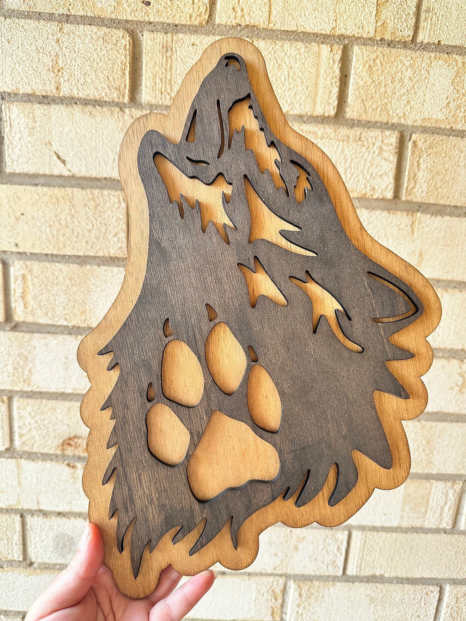 Rustic Wolf Wolf Howling Wooden Wolf Wolf Decor Rustic - Etsy
