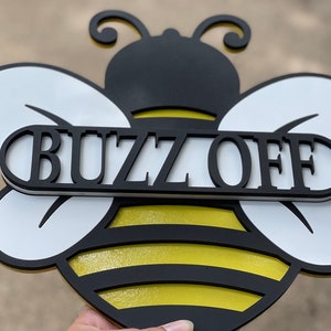 Bee Welcome Sign, Bee Home Decor, Bee Door Sign, Door Hang, Bumble Bee ...