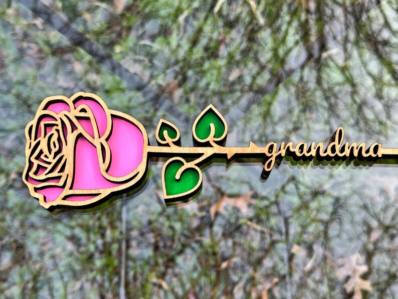 Custom Mother's Day Rose, Wood Rose, Mom Rose, Everlasting Rose, Gift ...