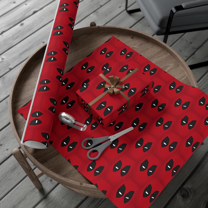 Deadpool Wrapping Paper, Holiday Gift Wrap, Deadpool Print, Deadpool ...