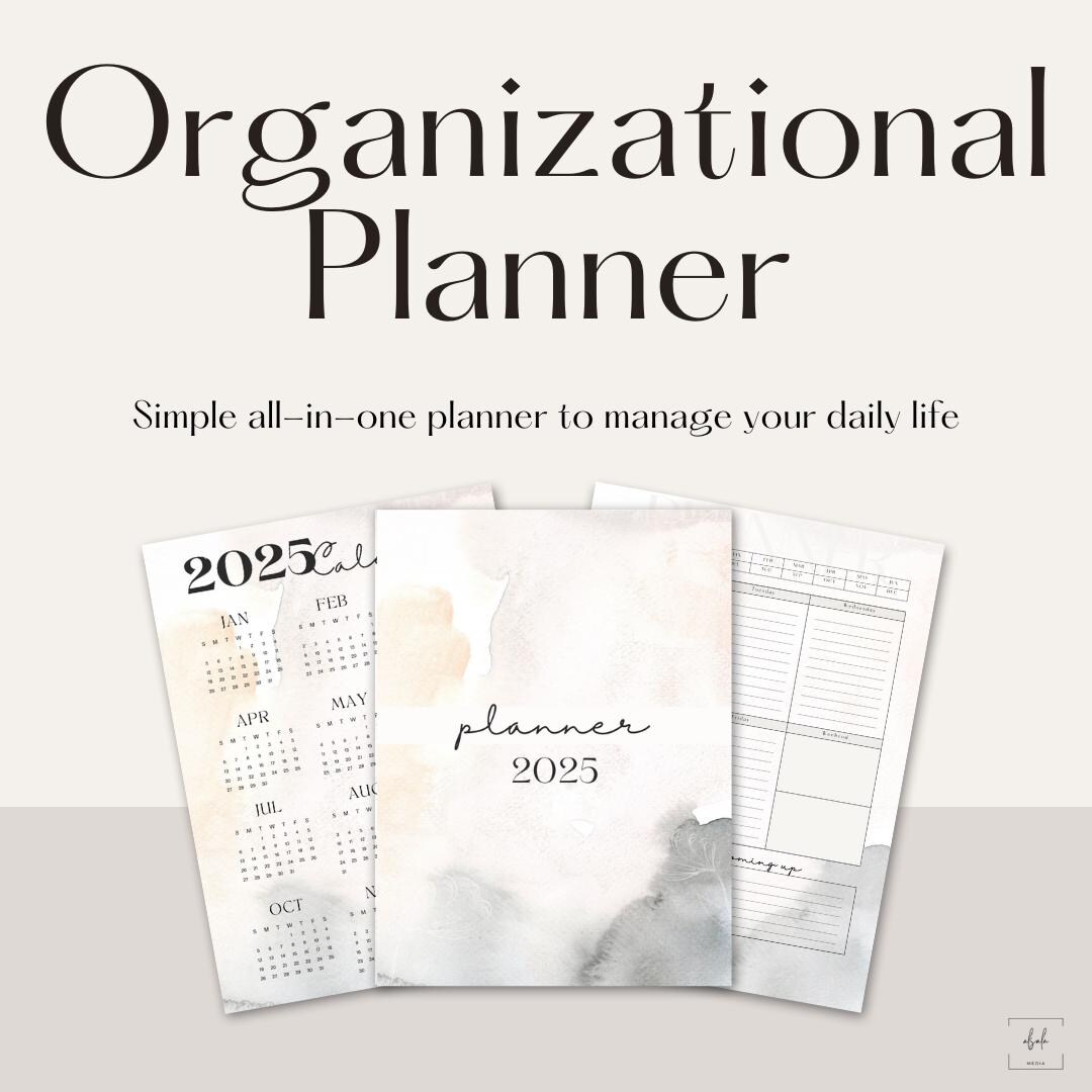 2025 Digital Ultimate Organizational Planner, Printable Workbook, Daily ...