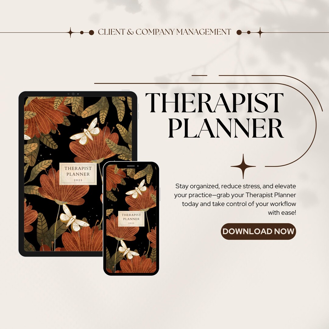 2025 Digital Therapist Planner Therapy Planner Counseling Social Work ...
