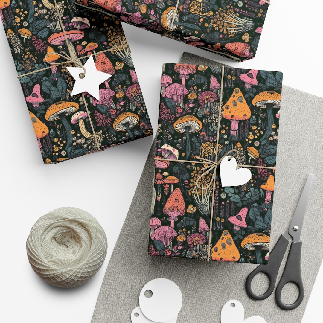 Mushroom Wrapping Paper, Whimsical Gift Wrap - Etsy