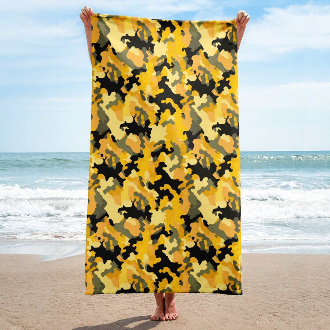 Camo Beach Towel, Bath Pool Towel, Beach Party Picnic Towel, Summer ...