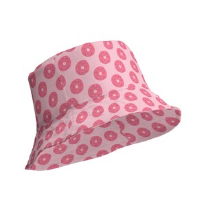 Donuts Junk Food Printed Bucket Hat, All Over Print Foodie Summer Beach ...