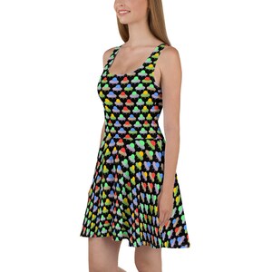 Aliens Sci-fi Skater Dress, Outer Space UFO Dress, All Over Print ...