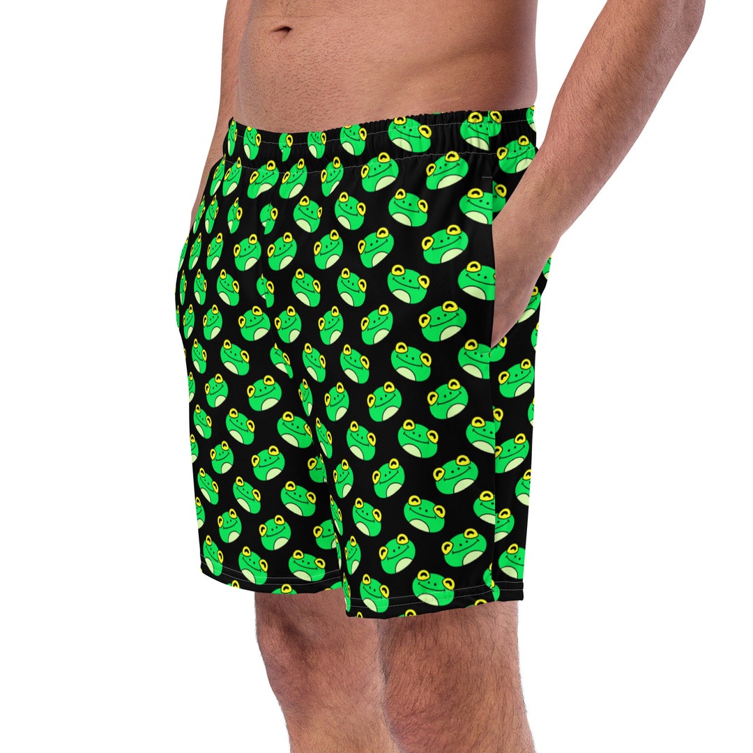 Frogs Animal Printed Men's Swim Trunks, AOP Swimming Trunks, Summer ...