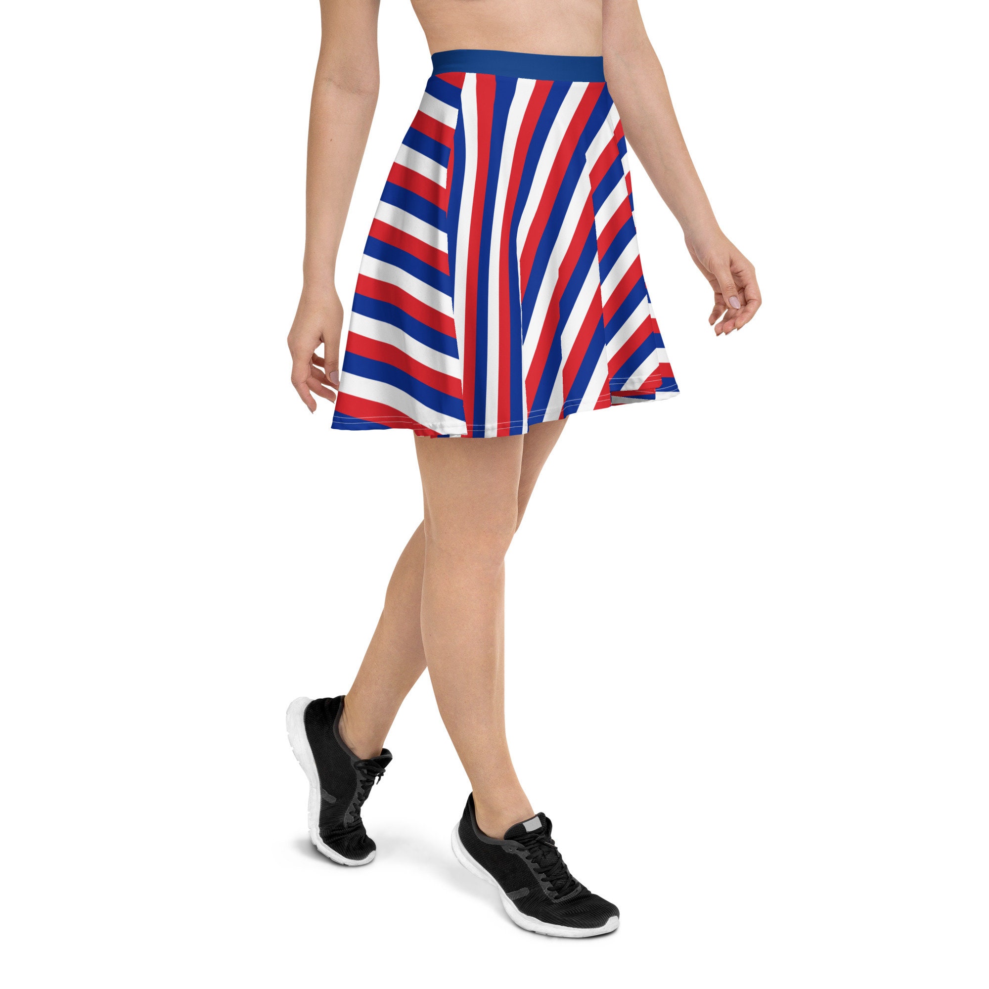 USA American Flag Skater Skirt, 4th of July Freedom Skirt, All Over ...