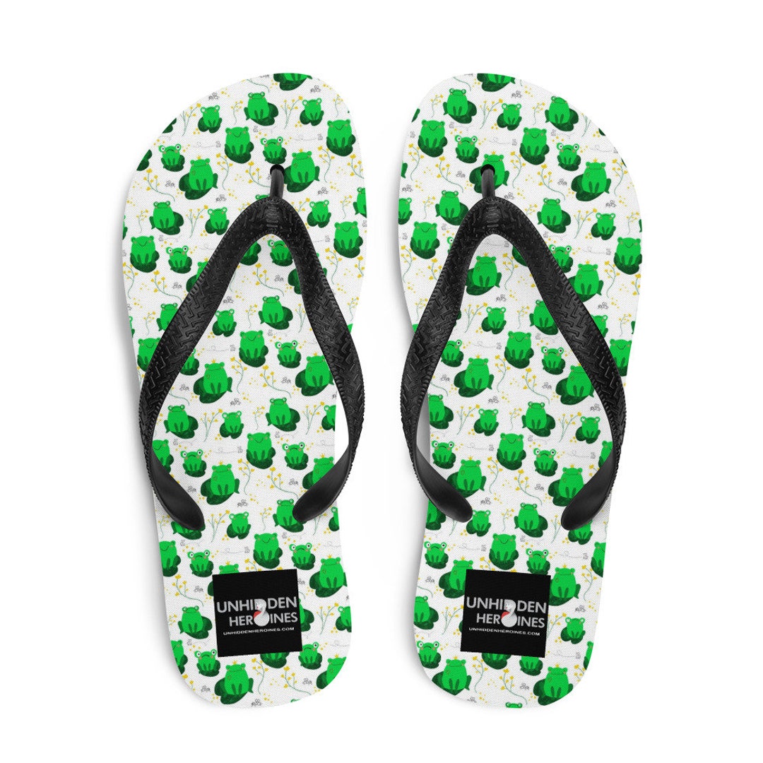 Frogs Printed Flip Flops, Amphibian Animal Flip Flops, Summer Flip ...