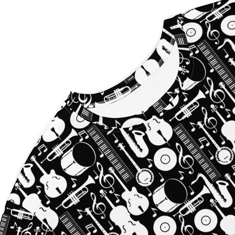 Music Instruments T-shirt Dress, Music Lover Gift, Music Concert Dress ...
