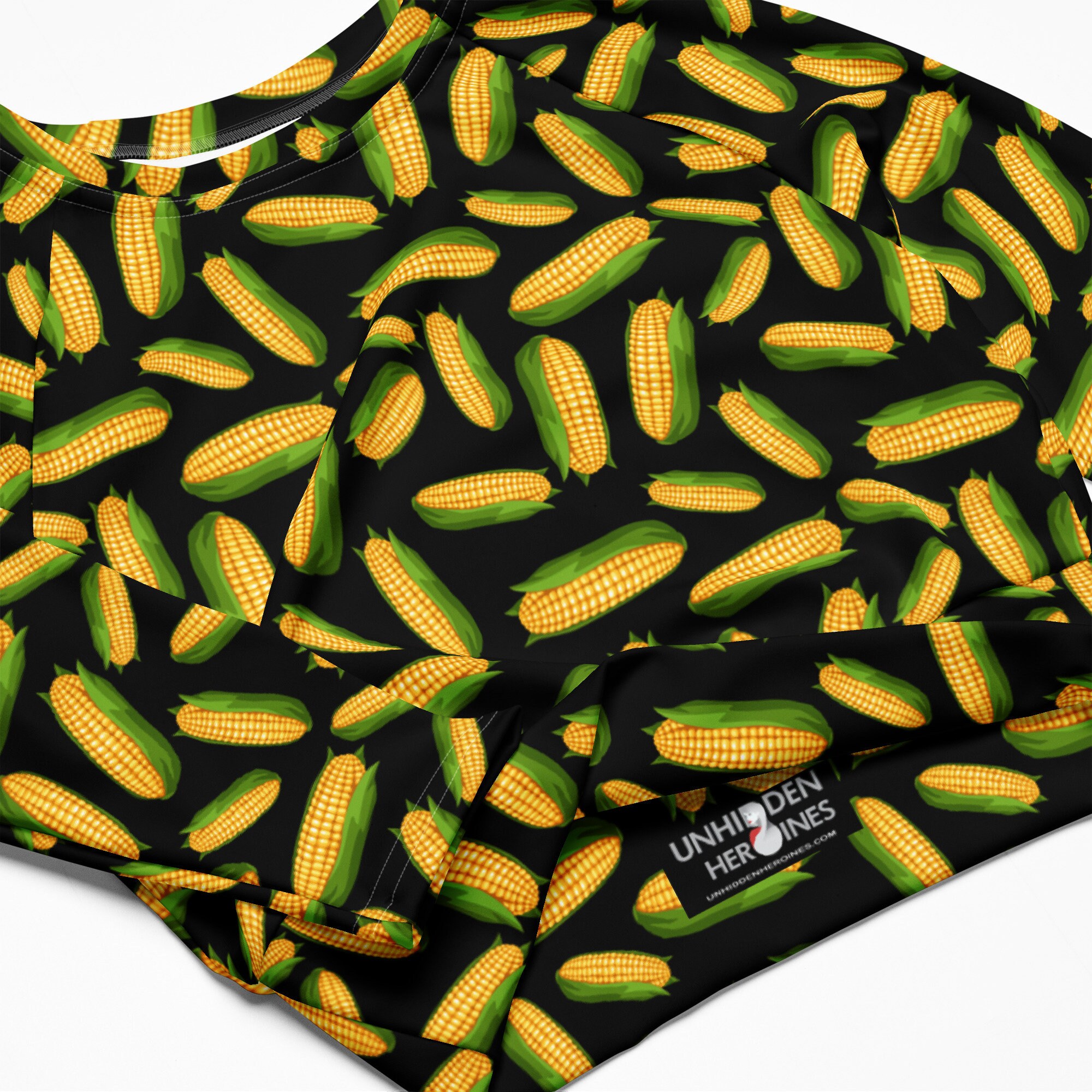 Corn on the Cob Veggies Food Printed Crop Tops, Women's Activewear ...