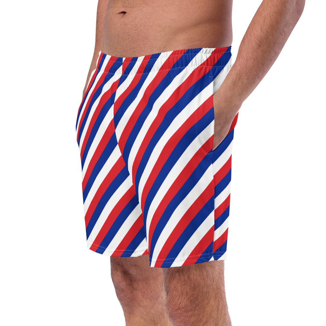 USA Flag Patriotic Printed Mens Swim Trunks, American Flags AOP ...