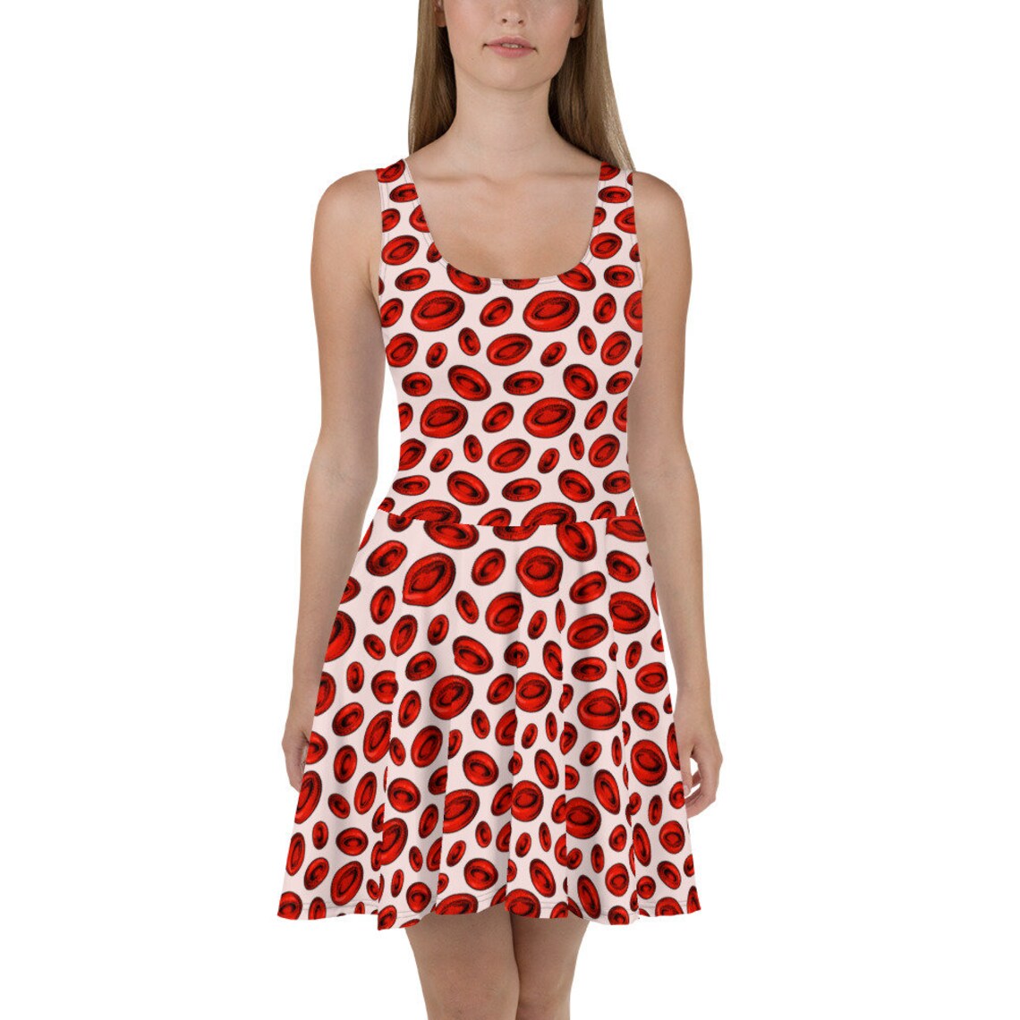 Red Blood Cells Skater Dress, Science Nerd Gift, AOP Fashion Dress ...