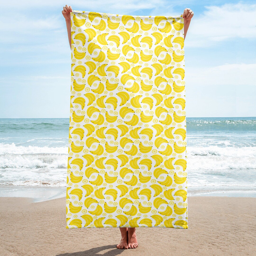 Go Bananas Fruit Beach Towel, Bath Pool Towel, Beach Party Picnic Towel ...