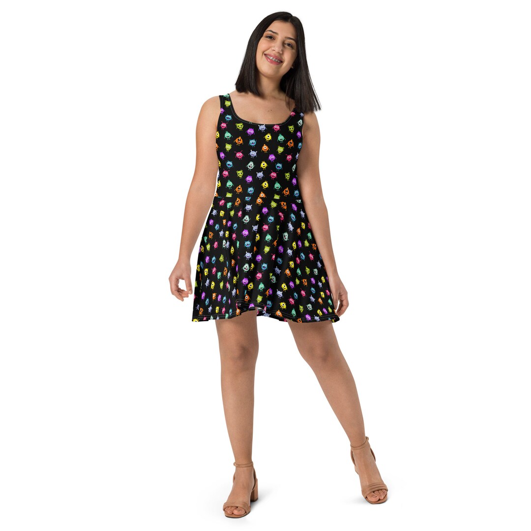 Aliens Sci-fi Skater Dress, Outer Space UFO Dress, All Over Print ...