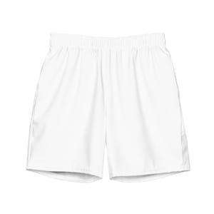 Solid White Mens Swim Trunks, Summer Beach Trunks, Swimming Trunks ...