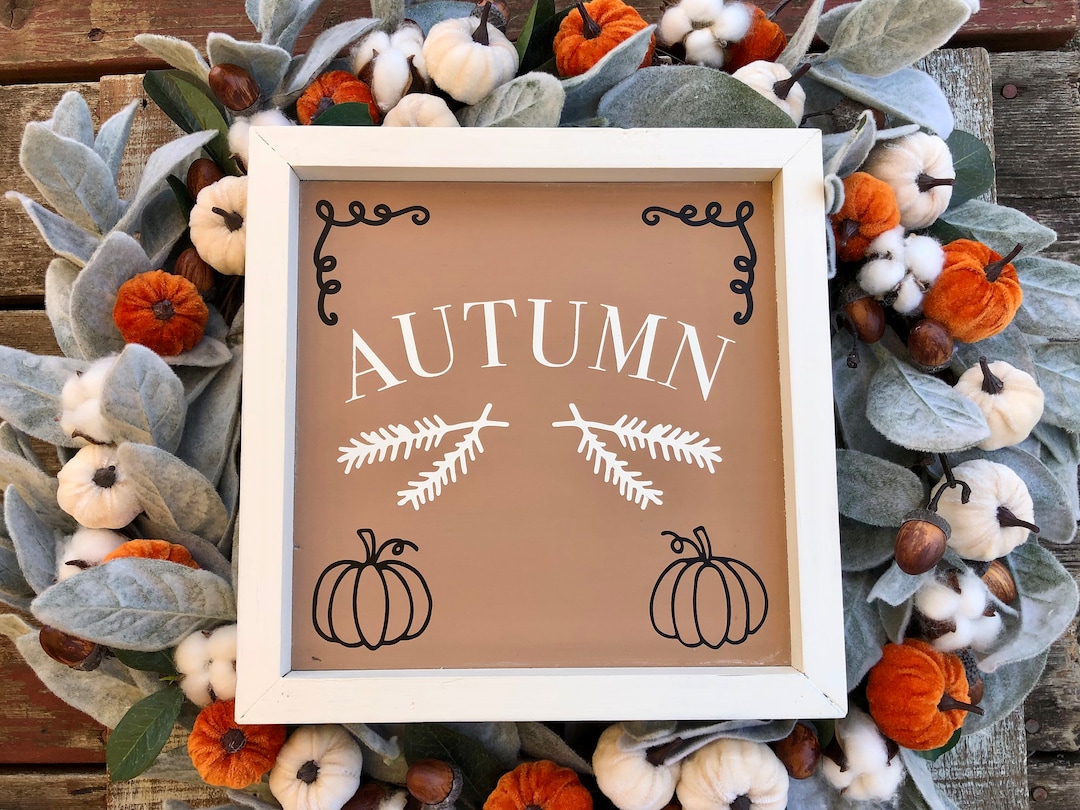 Autumn Sign, Fall Decor, Wall Hanging Fall Decor, Table Top Decor ...