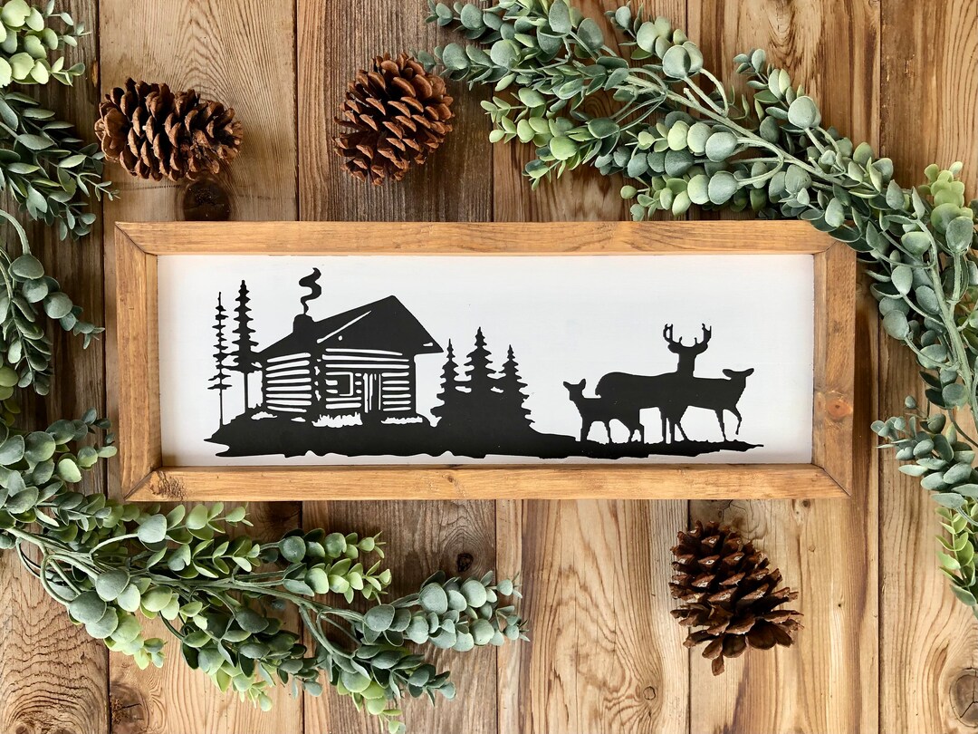 Cozy Cabin Sign, Wooden Framed Sign, Farmhouse Sign, Forest Sign - Etsy