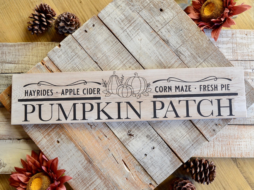 Pumpkin Patch Wooden Sign: Rustic Farmhouse Fall Decor - Etsy